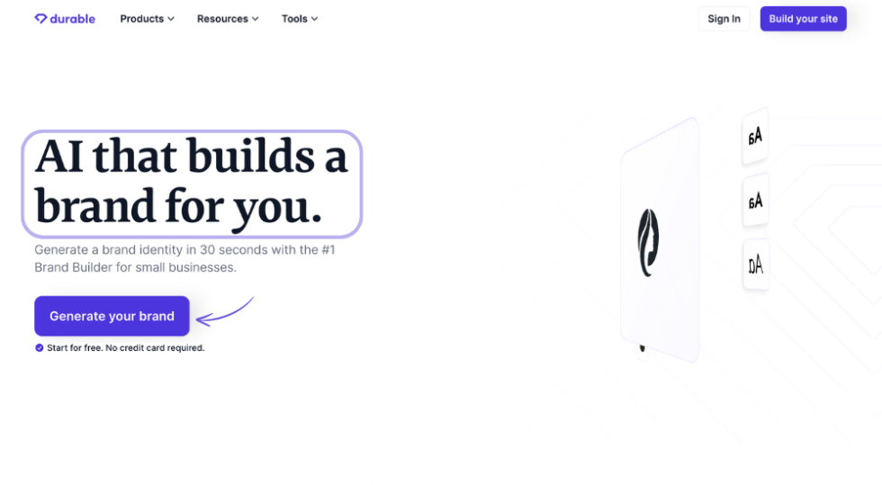 How to use Durable AI Brand Generator in 2024